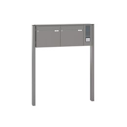 Renz Basic B freistehende Briefkastenanlage 2-fach mit Sprechfeld...