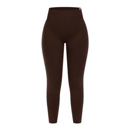 Smilodox Leggings Invisible Scrunch Seamless Elin Damen Gr&ouml;&szlig;e L dunkelbraun