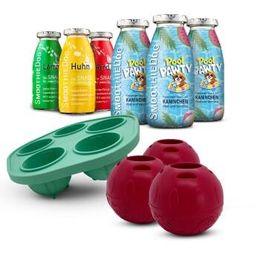 SmoothieDog Summer-Edition 3x 250 ml + Klassik-Paket 3x 250 ml + Schleckball 3 St&uuml;ck