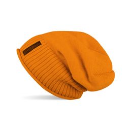 styleBREAKER M&uuml;tze 'Feinstrick Beanie mit Teddyfleece' Damen Gr&ouml;&szlig;e 56/61 curry