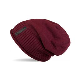 styleBREAKER M&uuml;tze 'Feinstrick Beanie mit Teddyfleece' Damen Gr&ouml;&szlig;e 56/61 bordeaux