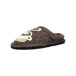Haflinger Slippers male size 39 Beige / mottled beige / Chocolate