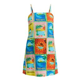Roxy Kleid 'Atlas Playa Blanca' Damen Gr&ouml;&szlig;e 36 blau / gelb / dunkelorange / rosa