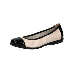 Caprice Ballerina Damen Gr&ouml;&szlig;e 39 beige / schwarz Sommerschuhe
