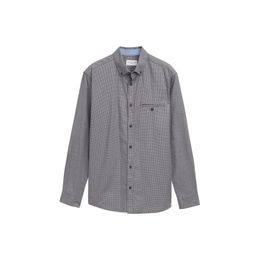 Tom Tailor Button Up Shirt male size L Grey / White