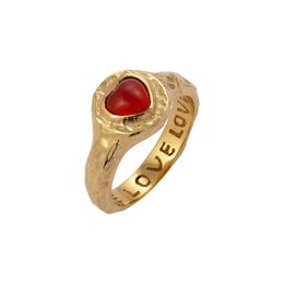 Haze&Glory Haze&glory Ring Damen Gr&ouml;&szlig;e 52 gold / rot