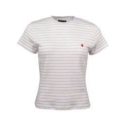 Antargo Shirt 'Women ́s Stripes & Heart T-Shirt' female size L Sky blue