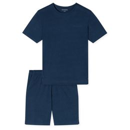 Schiesser Pyjama kurz 'Modern Bonded' Herren Gr&ouml;&szlig;e XL dunkelblau
