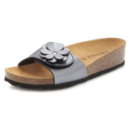 Vivance Damen Pantolette, grau metallic, Gr&ouml;&szlig;e 38