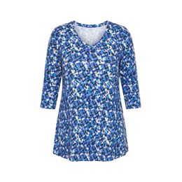 Ulla Popken Shirt Damen Gr&ouml;&szlig;e XXXL/4XL azur / wei&szlig;