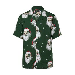 JP1880 Button Up Shirt male size 8XL Dark green / Red / White