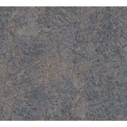 A.S. Cr&eacute;ation A.S. Cr&eacute;ation Vliestapete 'Metropolitan Stories Travel Styles' Linien blau/kupferfarben 0,53 x 10,05 m