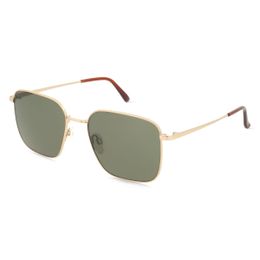 Fielmann MC 644 SUN FA MASON | Herren-Sonnenbrille | Fassung: Vollrand, Quadratisch, Edelstahl, Gold Gl&auml;nzend | Glasfarbe: Gr&uuml;n