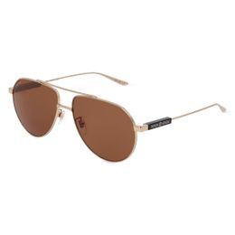 Gucci GG1311S | Unisex-Sonnenbrille | Fassung: Vollrand, Pilot, Metall, Gold Gl&auml;nzend | Glasfarbe: Braun