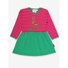 Toby tiger Dress 'Rehkitz-Applikation' girl size 80 Dark pink