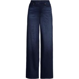 LANDS' END Starfish Knit-Jeans mit weitem Bein f&uuml;r Damen in Plus-Gr&ouml;&szlig;e, Damen, size: plus, Blau, Baumwoll-Mischung/Polyester-Mischung, by Lands' End