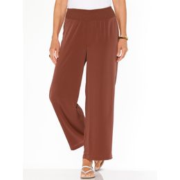 WITT Damen Schlupfhose mit gesmoktem Bund, rotbraun, Gr&ouml;&szlig;e 44