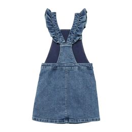 s.Oliver JUNIOR M&auml;dchen Latzrock, blau, Gr. 110, bestickt, Denim/Jeans, Obermaterial: 98% Baumwolle, 2% Elasthan, R&ouml;cke, aus Baumwollmischung mit