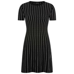 Bruno Banani Lm Strickkleid Damen Gr&ouml;&szlig;e 36 schwarz / wei&szlig; Sommerkleid