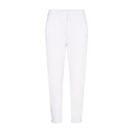 Freequent Damen Stoffhose "FQNANNI-ANKLE-PA"brilliant wei&szlig;, Gr. XL, unifarben, Web, Obermaterial: 73% Polyester, 24% Viskose, 3% Elasthan, Hosen,
