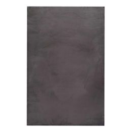 Teppich, B:200cm H:25mm L:200cm, grau, WECON HOME BASICS, Polyester, Wohnzimmer, Teppiche, "Anna", Hochflorteppich, getuftet, modern, einfarbig,