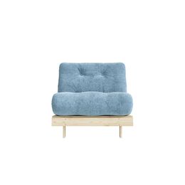 Karup Design Daybett FISSLER, B:90cm H:85cmhazy blau, Bezug 83% Polyester, 17% Nylon, Daybetten, "Roots Sofa Bed, Schlafsofa, Bettfunktion, FSC-Massivholz, B: 90