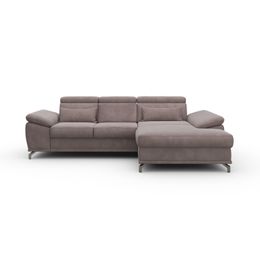 Sit & More Ecksofa SIT & MORE, B:295cm H:87cm T:180cm, braun, 100% Polyester, Wohnzimmer, Sofas, "Cabrio L-Form, B: 295 cm, mit Sitztiefen-, Arm- &