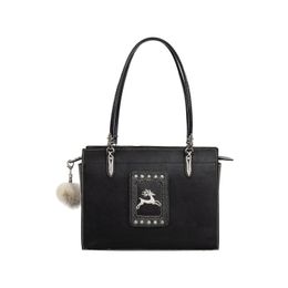 SIMA G&Uuml;RTEL Damen Handtasche "Trachtentasche 214-2935", Gr. S, schwarz, Obermaterial: 100% Rindsleder Leather cow., Taschen