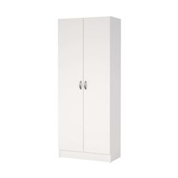Dreht&uuml;renschrank Home Affaire, B:69,2cm H:170,4cm T:34,6cm, wei&szlig;, Schr&auml;nke, "Focus, Kleiderschrank, Stauraum", mit 2 T&uuml;ren und 5 Einlegeb&ouml;den, Breite