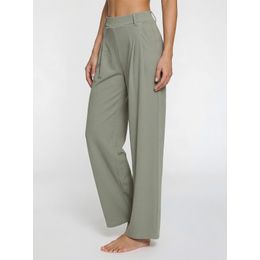 Lascana Damen Palazzohose "Schlupfhose mit Bundfalten", Gr. 36mintgr&uuml;n, Obermaterial: 60% Polyester, 33% Viskose, 7% Elasthan, unifarben, Basic,