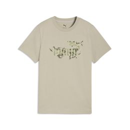 Puma Kinder T-Shirt "Essentials Camo T-Shirt Jungen"pebble gray beige, Gr. 128, Obermaterial: 100% Baumwolle. Rippe: 29% Polyester, 71% Baumwolle,