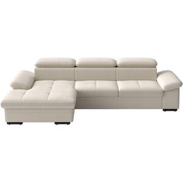 Sit & More Ecksofa SIT & MORE, B:260cm H:73cm T:174cm, beige, 100% Polyester, Wohnzimmer, Sofas, "Viola, L-Form, B: 260 cm", optional Schlaffunktion,inkl
