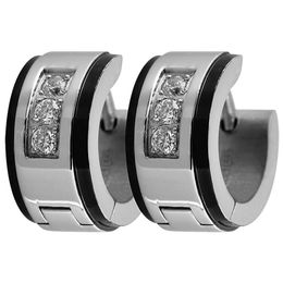 Adelia&acute;s ADELIA ́S Damen Klappcreolen "Ohrringe &ndash; Klappcreole aus Edelstahl", silber, Edelstahl, Ohrringe, Sch&ouml;ne Geschenkidee zum Geburtstag
