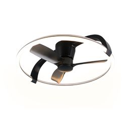 LED Deckenleuchte "STOCKHOLM mit Ventilator, Smart Home tuya Deckenventilator mit Licht", 1, &Oslash; 73,5cm H: 23cm, 1 Stk., schwarz, REALITY LEUCHTEN,