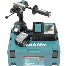 Makita Akku-Schlagbohrschrauber "DHP492RTJ", blau, Bohrmaschinen, inkl. 2 Akkus und Ladeger&auml;t