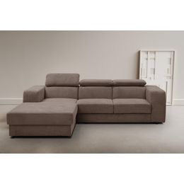 Ecksofa WERK2, B:270cm H:76cm T:192cm, braun, 92% Polyester, 8% Nylon, Wohnzimmer, Sofas, "Cherry 270 x 192 cm modern und bequem", Luxus-Microfaser