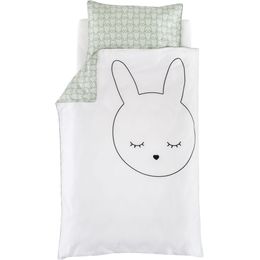 Tr&auml;umeland Babybettw&auml;sche TR&Auml;UMELAND, gr&uuml;n, Jersey, Obermaterial: 100% Baumwolle, Bettw&auml;sche, "kuschelweiche Bettw&auml;sche Kuschelhase"