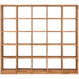 Regalelement Home Affaire, B:225cm H:202cm T:34cm, beige, Massivholz, Regale, "Ecko, vielseitig als B&uuml;cher-, Wohn- oder Aufbewahrungsregal