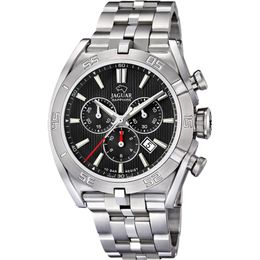 Jaguar Herren Chronograph "Executive", silber, Armbanduhren, Quarzuhr, Armbanduhr, Herrenuhr, Swiss Made, Edelstahlarmband, analog