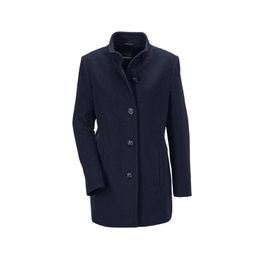 GOLDNER Damen Wolljacke "Eleganter Wintermantel mit Stehkragen", blau, Gr. 46, Obermaterial: 60% Wolle WO. 25% Polyester PES. 10% Polyamid PA. 5%