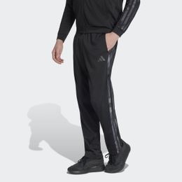 Herren Sporthose "3-STREIFEN CAMOUFLAGE, REGUL&Auml;R GESCHNITTEN", schwarz, Gr. XL, adidas Sportswear, Obermaterial: 100% Polyester, Hosen