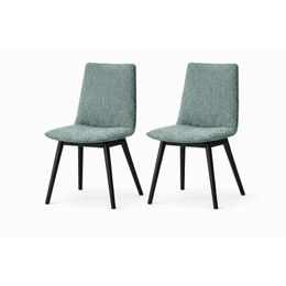 4-Fu&szlig;stuhl OTTO HOME, B:46cm H:89cm T:57cm, gr&uuml;n, Holzwerkstoff, Massivholz, Polyester, St&uuml;hle, "Ramon", mit Massivholzbeinen, verschiedenen Farben