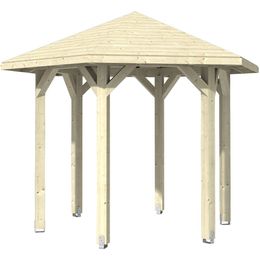 Skan Holz Holzpavillon SKANHOLZ, beige, Garten, Pavillons, "Nancy 1", Leimholz, 273 x 236 cm