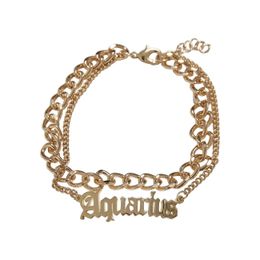 Urban Classics Damen Fu&szlig;kette "Urban Classics Unisex Zodiac Golden Anklet", L/XL, Edelstahl Metall, gold, Edelstahl, Metall, Halsketten