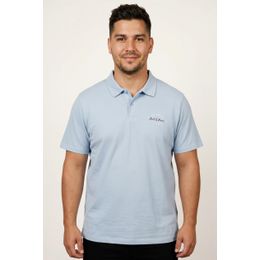 Jack & Jones PlusSize Herren Poloshirt "JJBRANDON POLO SS PLS", blau, Gr. 4XL, JACK & JONES PLUSSIZE, bedruckt, Jersey, Obermaterial: 100% Baumwolle, Shirts