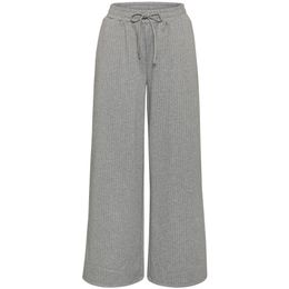 Vivance Damen Jogger Pants, grau, Gr. 38, gestreift, Stoff, Obermaterial: 78% Polyester, 20% Viskose, 2% Elasthan, Hosen