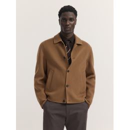 Bugatti Herren Blouson "Regular Fit"70, cognac, Gr. 50, unifarben, 90% Wolle, 10% Seide, Jacken, Regular Fit Woll-Seide Handmade