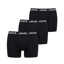 Levi's LEVI'S Herren Boxershorts "LEVIS MEN REPEAT LOGO BOXER BRIEF 3P", Gr. XL, schwarz, Obermaterial: 95% Baumwolle, 5% Elasthan, Unterhosen