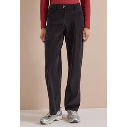 Cecil Damen Cordhose, schwarz, Gr. 34, unifarben, Cord, 98% Baumwolle, 2% Elasthan, Hosen, 5-Pocket-Style