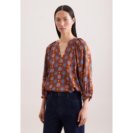 Seidensticker Damen Klassische Blusecurry, Gr. 44, gemustert, 100% Viskose, Blusen, Tunika Druck